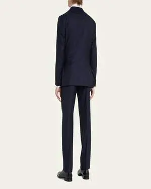 Zegna 15milmil15 Micro-check Wool Suit - Navy Solid