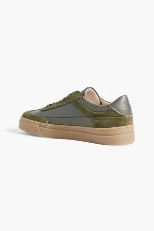 Iris & Ink Gina Leather And Suede Sneakers