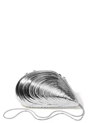 Simkhai Bridget Shell-shaped Clutch - Silver