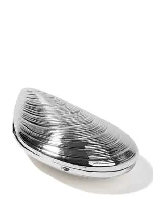 Simkhai Bridget Shell-shaped Clutch - Silver