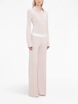 Victoria Beckham Side-panel Wide Leg Trousers