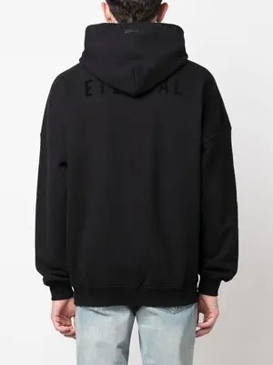 Fear Of God Cotton Hoodie With Graphic Print - Black