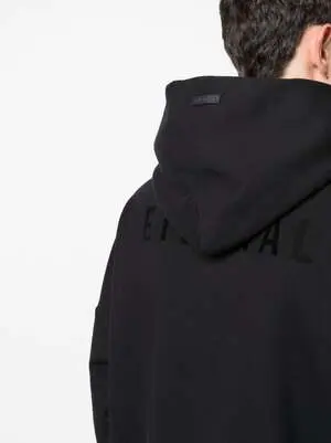 Fear Of God Cotton Hoodie With Graphic Print - Black