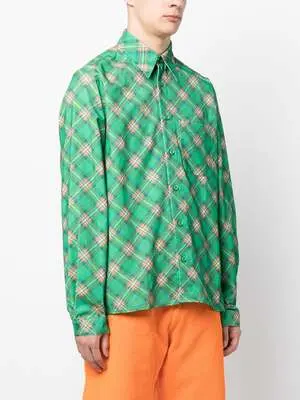 ERL Check-pattern Corduroy Shirt