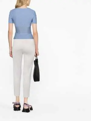 Issey Miyake Plissé Cropped Trousers - Grey
