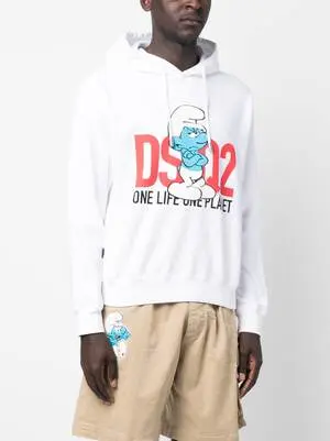 Dsquared2 Slogan-print Cotton Hoodie