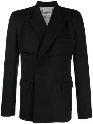 VTMNTS Buttoned Virgin Wool-blend Blazer