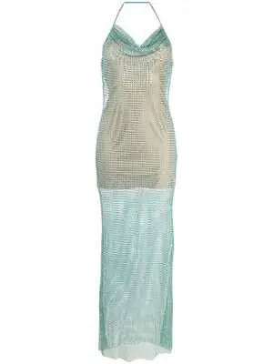 SELF-PORTRAIT Rhinestone Mesh Dress