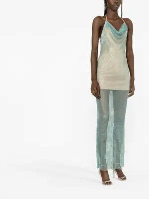 SELF-PORTRAIT Rhinestone Mesh Dress
