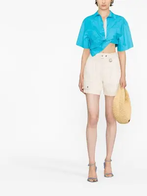 Isabel Marant Étoile Eliano High-waisted Cotton-twill Shorts