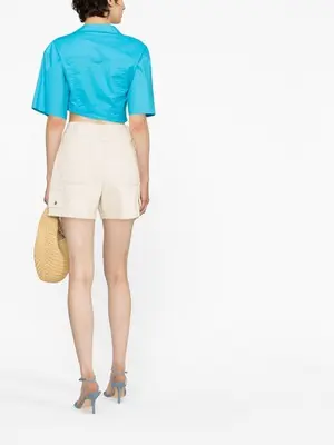 Isabel Marant Étoile Eliano High-waisted Cotton-twill Shorts