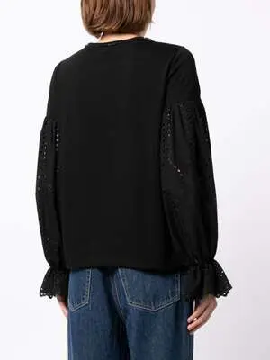 ERMANNO FIRENZE Lace-detail Blouse