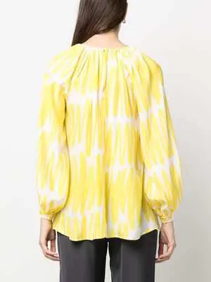 Kiton Abstract-print Silk Blouse