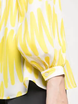 Kiton Abstract-print Silk Blouse