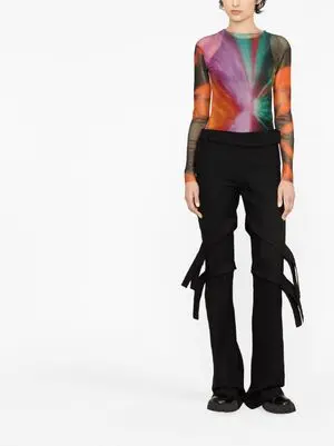 AMBUSH Strap-detail Flared Trousers