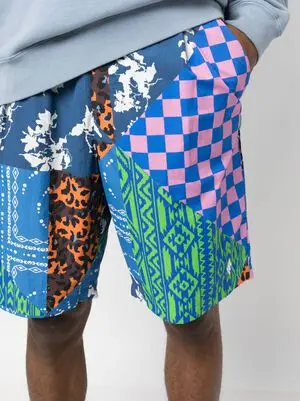 COUNTY OF MILAN Marcelo Burlon Multi-panel Knee-length Shorts