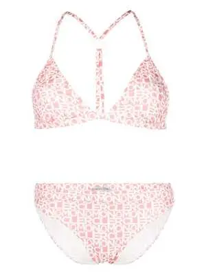 Moncler Moncler Logo-Print Bikini Pink