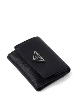 Prada Small Saffiano Leather Wallet - Black | Editorialist