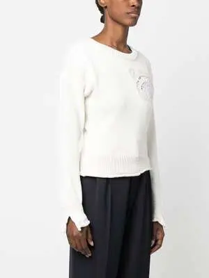 Stella McCartney Crochet Detail Crew Neck Jumper