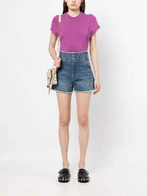 Ulla Johnson High-waisted Denim Shorts