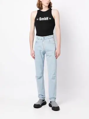 GMBH Washed Straight-leg Jeans