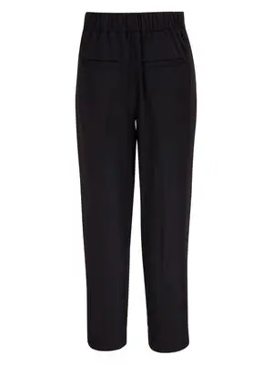 Vince High-waist Tapered-leg Trousers - Black