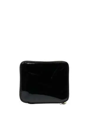 Comme Des Garçons Inside-printed Patent-leather Wallet - Black