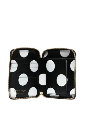Comme Des Garçons Inside-printed Patent-leather Wallet - Black