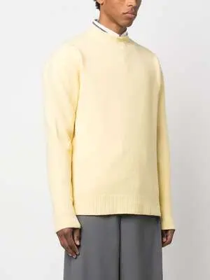 JIL SANDER Ribbed Trim Wool Jumper