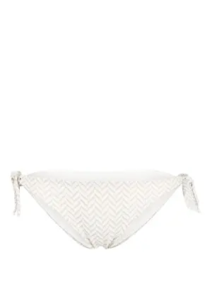 TWINSET Herringbone-pattern Bikini Bottom - White
