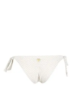TWINSET Herringbone-pattern Bikini Bottom - White