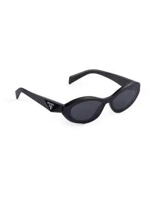 Prada Symbole Oval-frame Sunglasses - Black