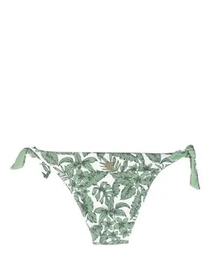 TWINSET Leaf-print Bikini Bottoms