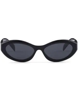 Prada Symbole Oval-frame Sunglasses - Black