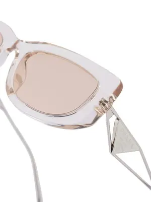 Prada Symbole Rectangle-frame Sunglasses - Neutrals