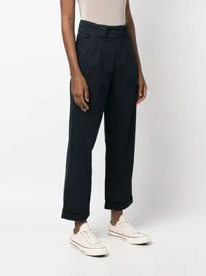 Woolrich High-waisted Wide-leg Trousers - Blue