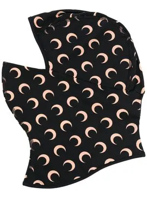 MARINE SERRE Regenerated Moon-print Balaclava - Black