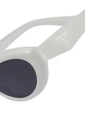 Prada Symbole Oval-frame Sunglasses