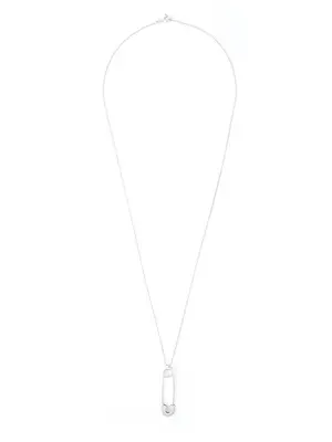 TRUE ROCKS Safety Pin Pendant Necklace - Metallic