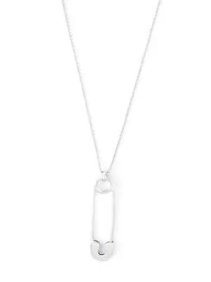 TRUE ROCKS Safety Pin Pendant Necklace - Metallic
