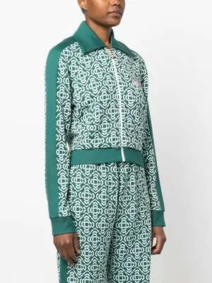 Casablanca Monogram Cropped Track Top