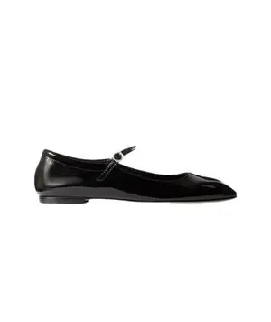 AeydĒ Uma Patent-leather Mary Jane Ballet Flats - Black