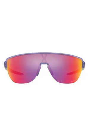 Oakley Corridor 142mm Semi Rimless Prizm™ Polarized Shield Sunglasses Lilac