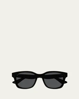 Gucci Rectangle Acetate Sunglasses - Black