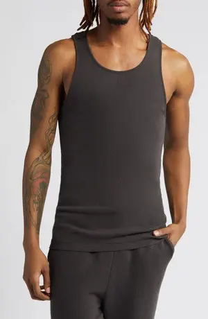 ELWOOD Malibu Cotton Rib Tank Black