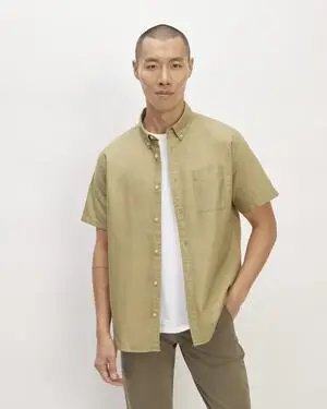 Everlane Organic Short Sleeve Oxford Shirt Cornstalk