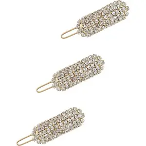 Ettika 3-pack Crystal Barrettes - Gold