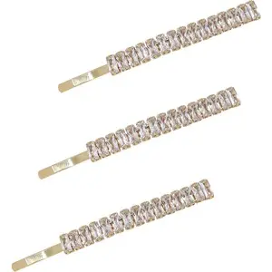 Ettika 3-pack Crystal Bobby Pins - Gold