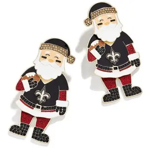 Baublebar New Orleans Saints Santa Claus Dangle Earrings - Black