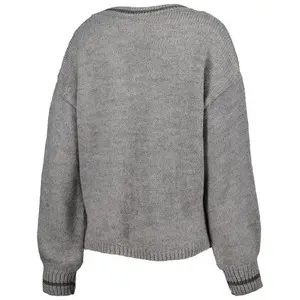 LUSSO Brooklyn Nets Scarletts Lantern Sleeve Tri-blend V-neck Pullover Sweater
